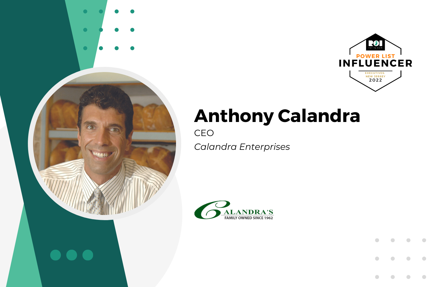 ROI Influencers: NJ Executive 2022 — Anthony Calandra | ROI-NJ