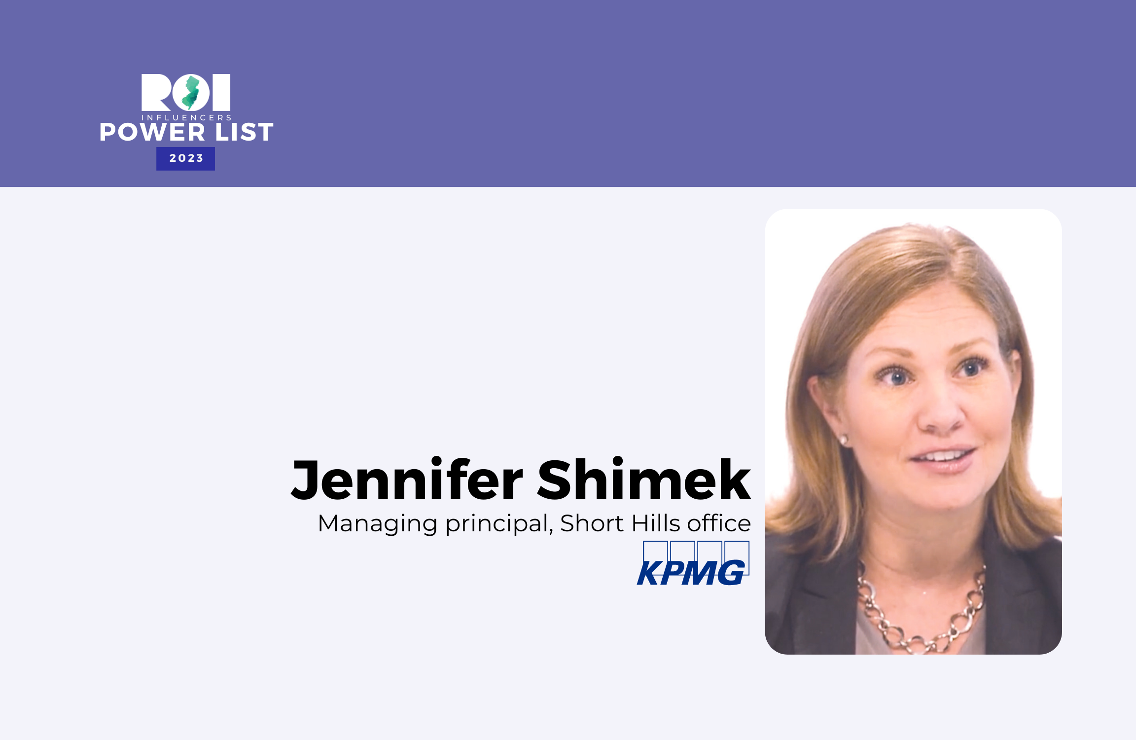 ROI Influencers: Power List 2023; Accounting — Jennifer Shimek | ROI-NJ