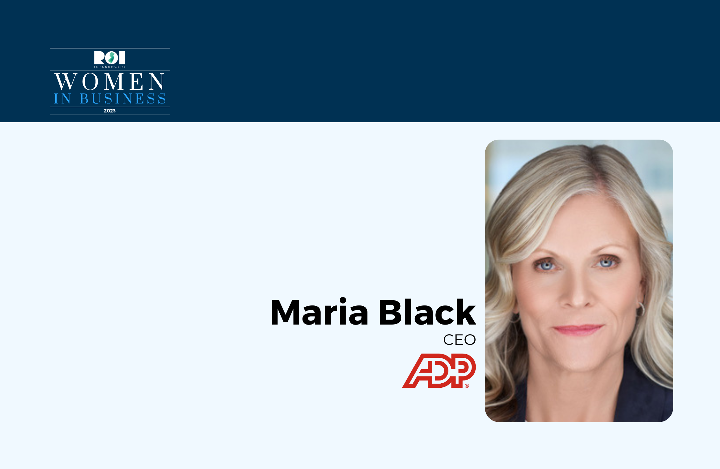 ROI Influencers: Women in Business 2023 — Maria Black | ROI-NJ