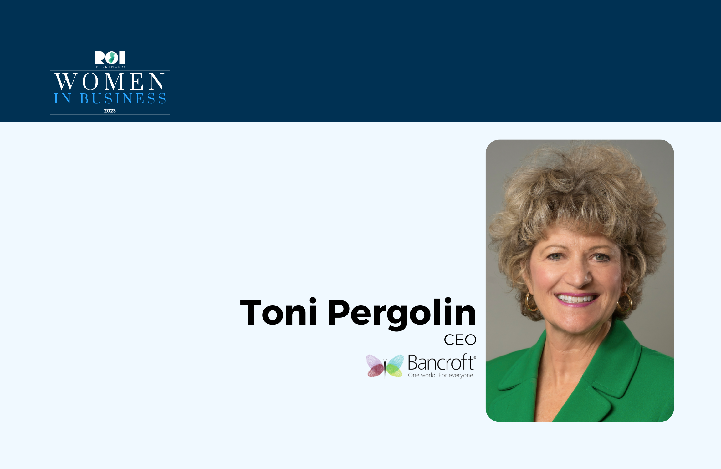 ROI Influencers: Women in Business 2023 — Toni Pergolin | ROI-NJ