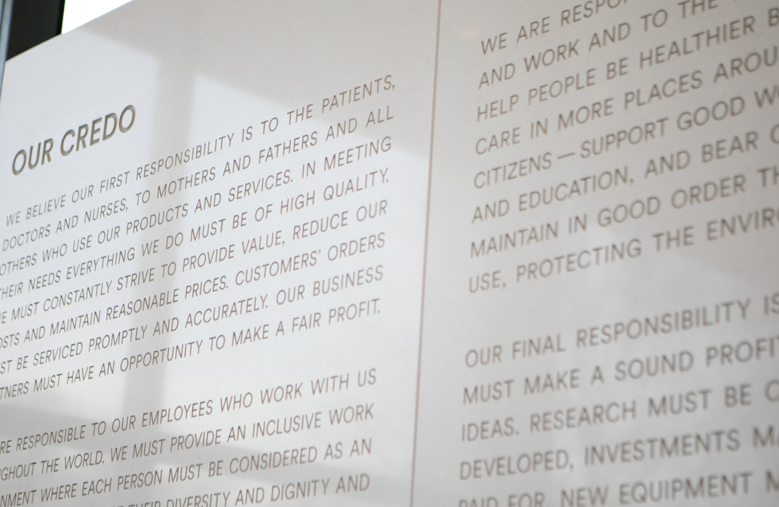 Why Johnson & Johnson’s famous credo, written 80 years ago, is as ...