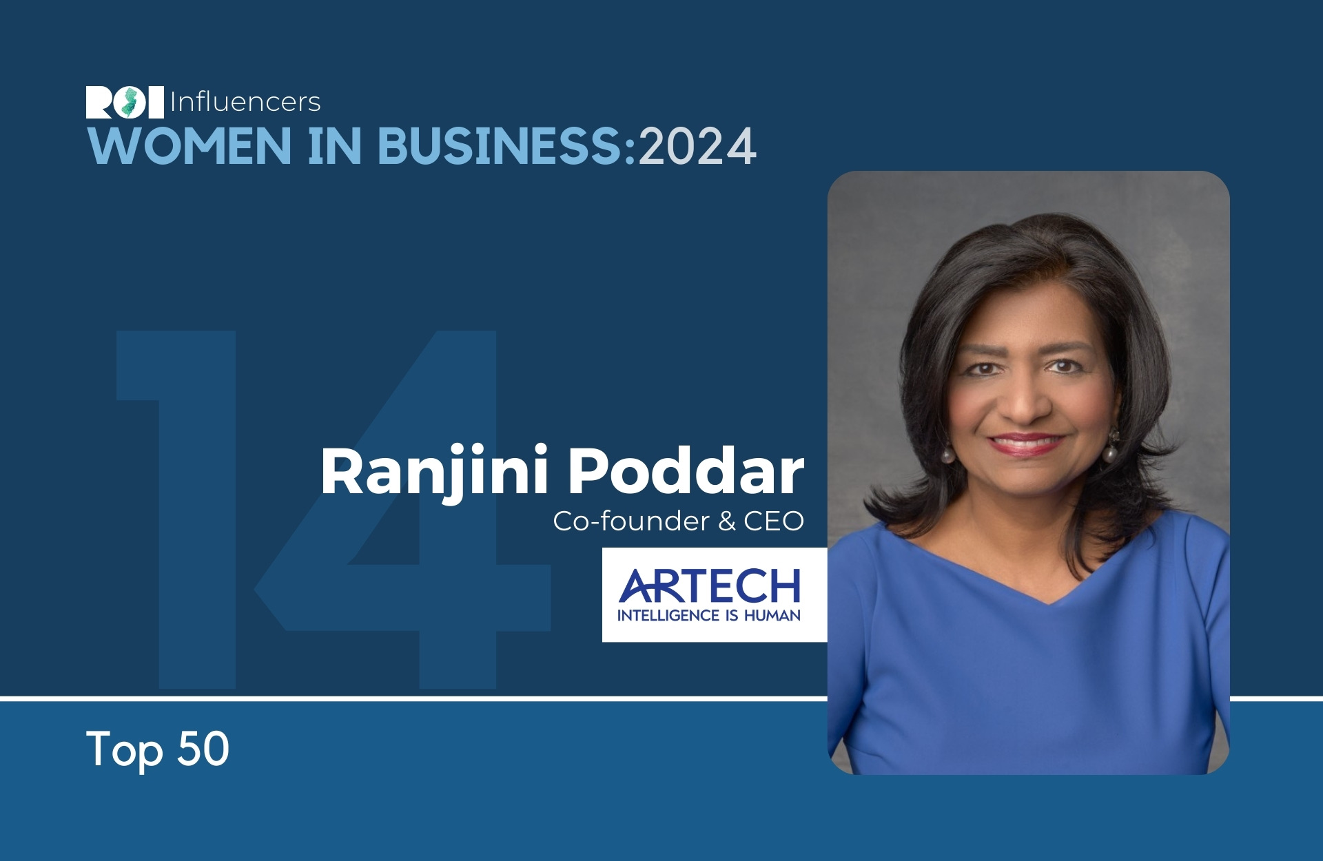 ROI Influencers: Women in Business 2024: Top 50 — No. 14 Ranjini Poddar ...