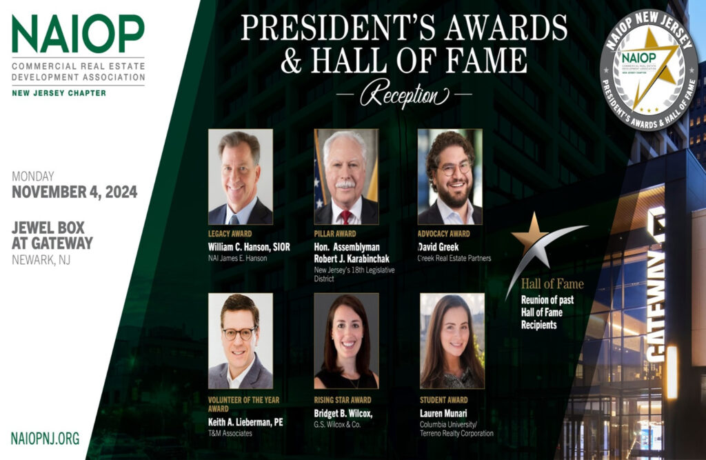 NAIOP NJ announces 2024 President’s Awards Honorees | ROI-NJ