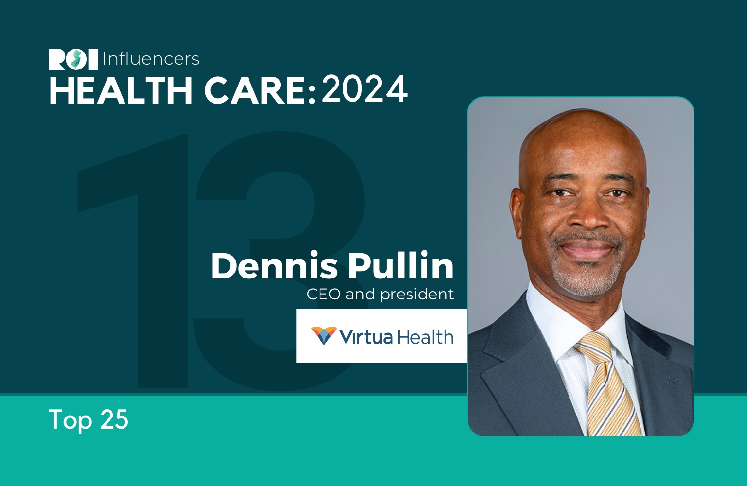 ROI Influencers: Health Care 2024 — No. 13 Dennis Pullin | ROI-NJ