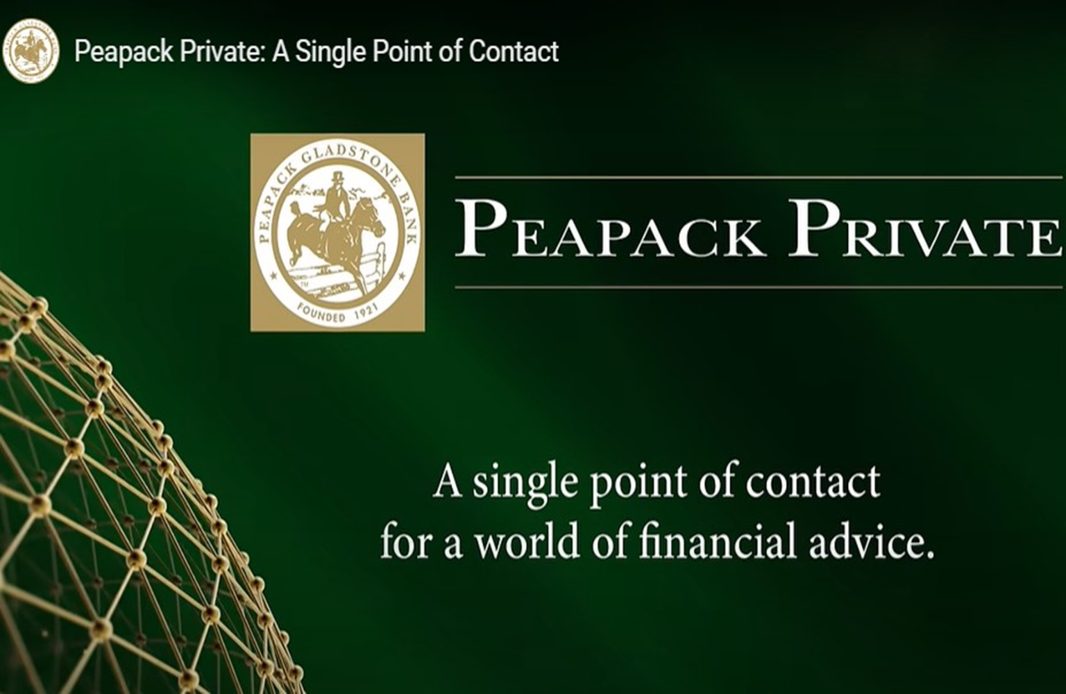 Peapack-Gladstone rebrand unites bank and wealth management divisions ...