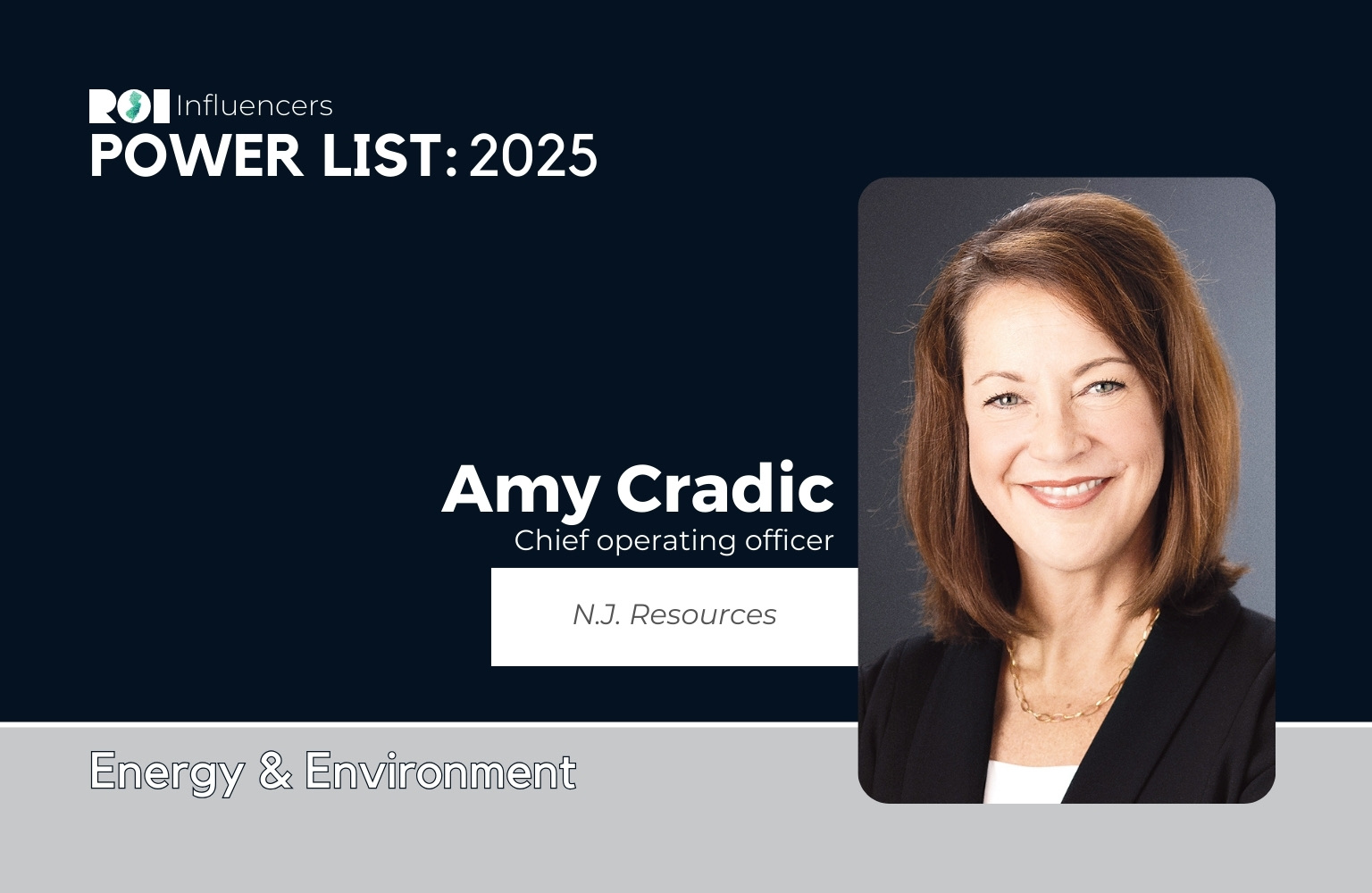 ROI Influencers Power List 2025: Energy & Environment — Amy Cradic | ROI-NJ