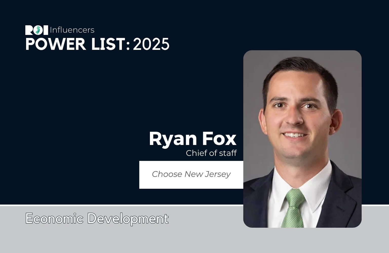 ROI Influencers Power List 2025: Economic Development — Ryan Fox | ROI-NJ