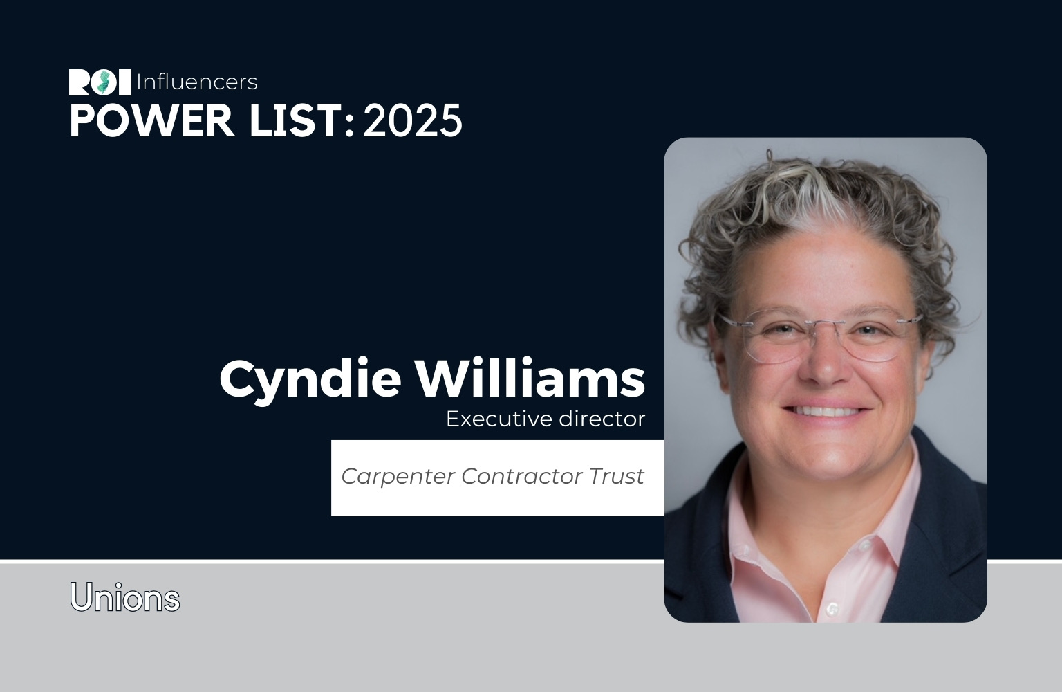 ROI Influencers Power List 2025: Unions — Cyndie Williams | ROI-NJ
