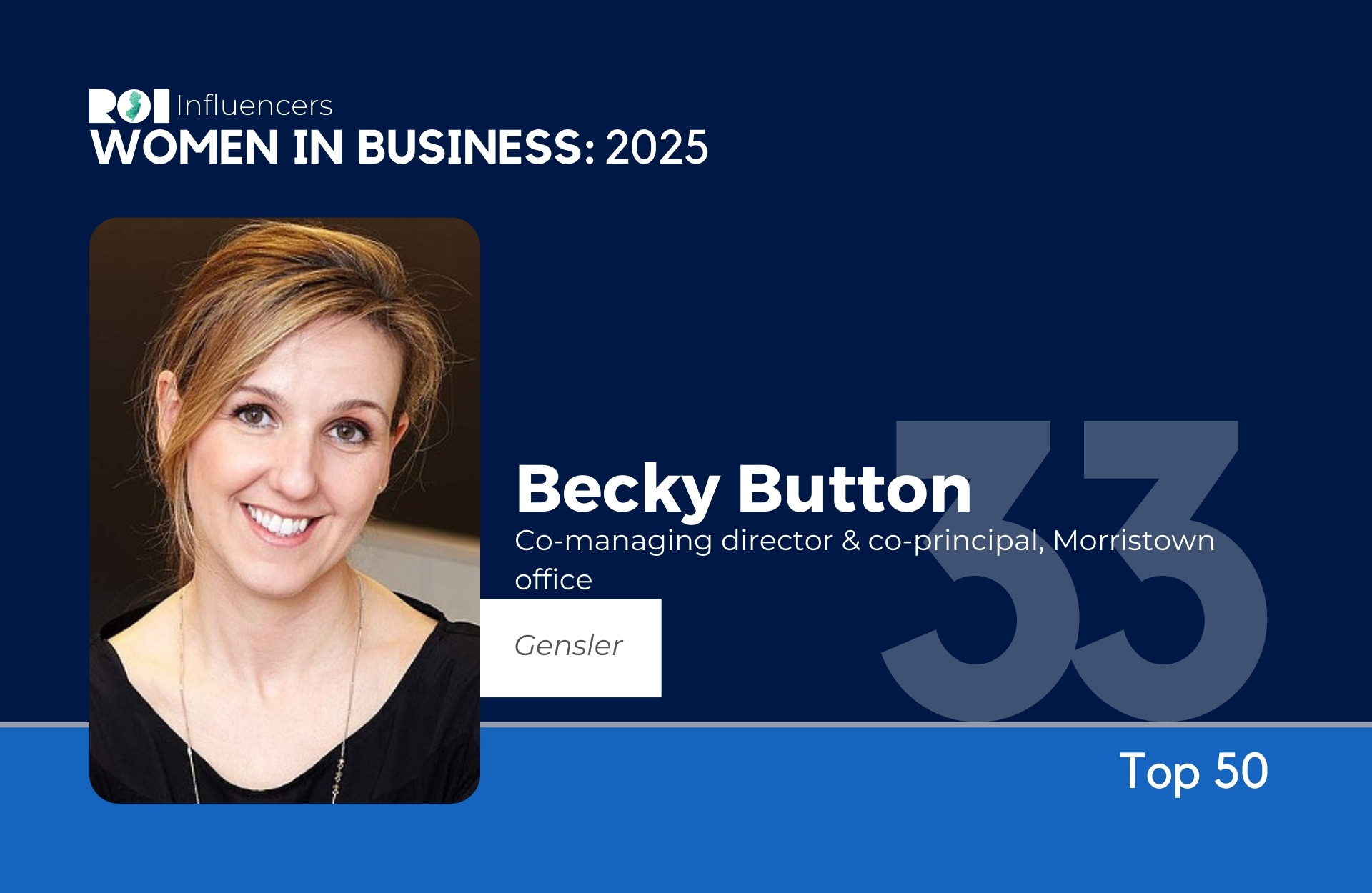 ROI Influencers: Women in Business 2025: Top 50 — No. 33 Becky Button ...