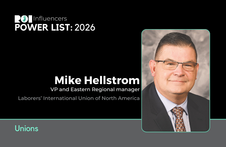 ROI Influencers Power List 2026: Unions — Mike Hellstrom | ROI-NJ